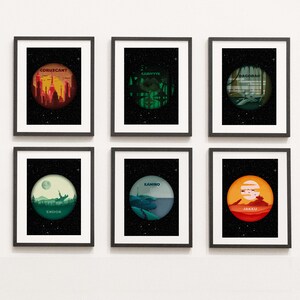 STAR WARS PLANETS illustration poster collection - Etsy France