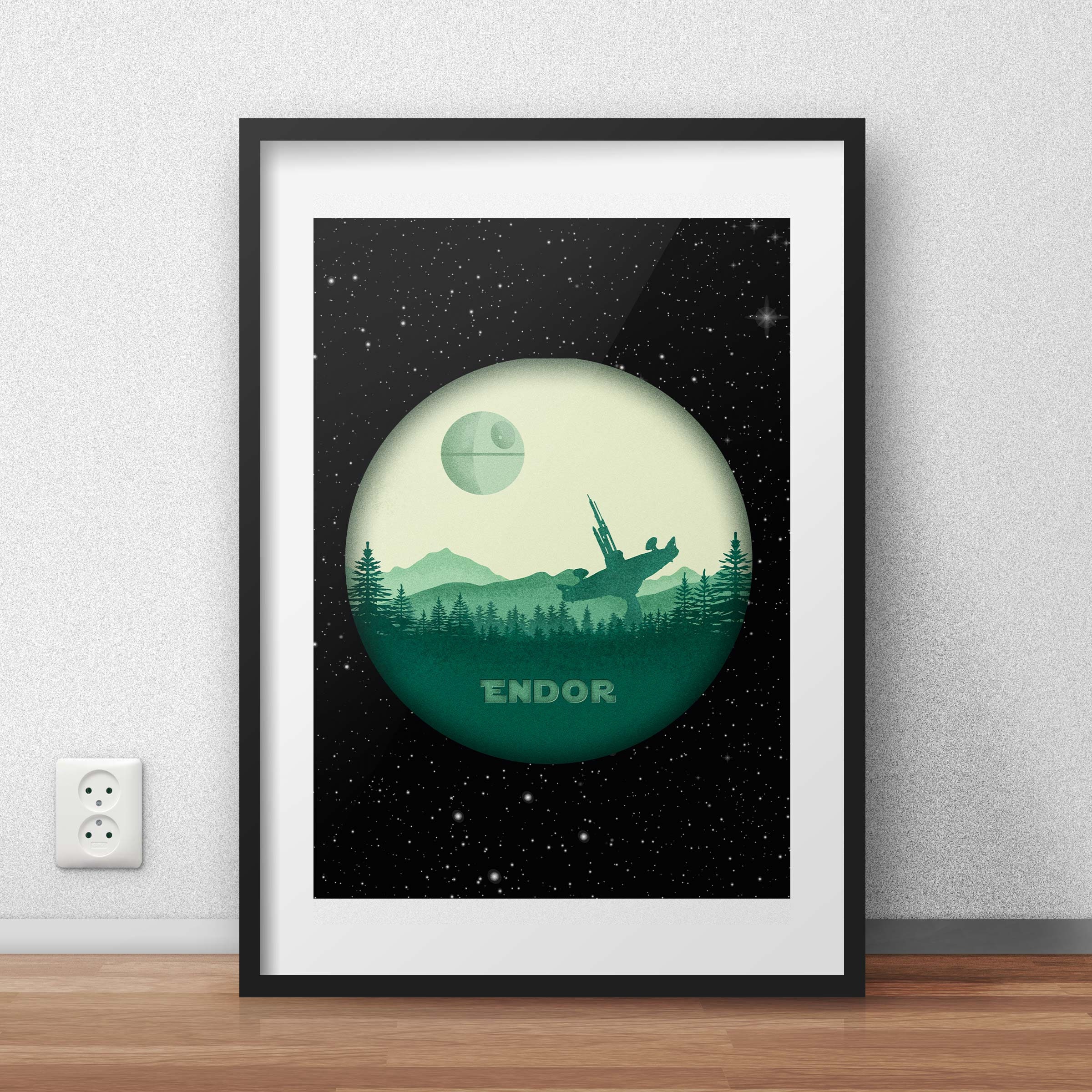 STAR WARS PLANETS illustration poster collection - Etsy France