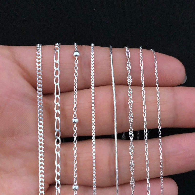 Silver Chain Necklace - Etsy