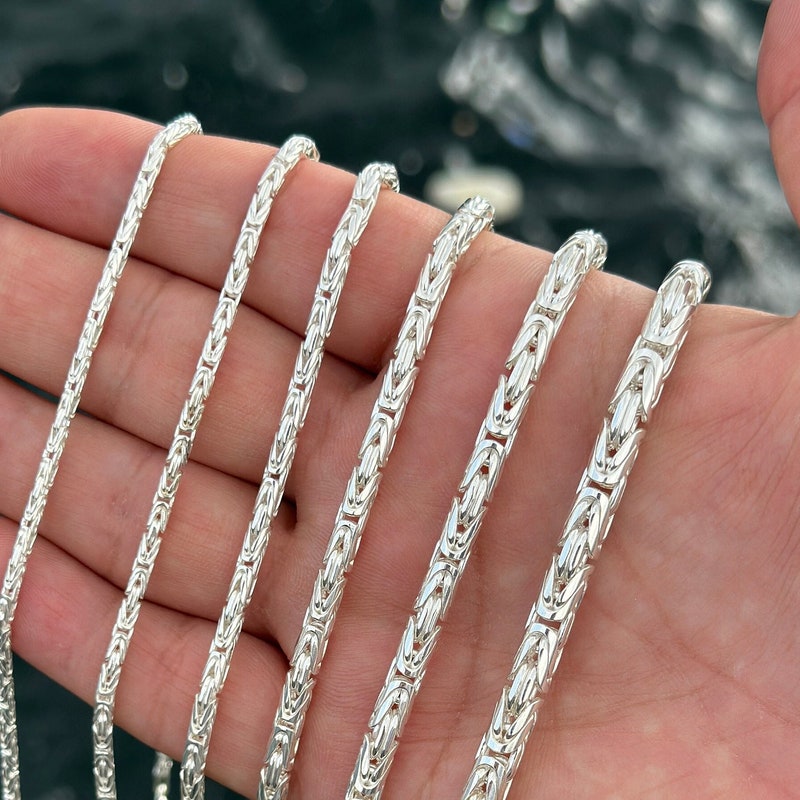 Thick Silver Bangle Chain - Etsy