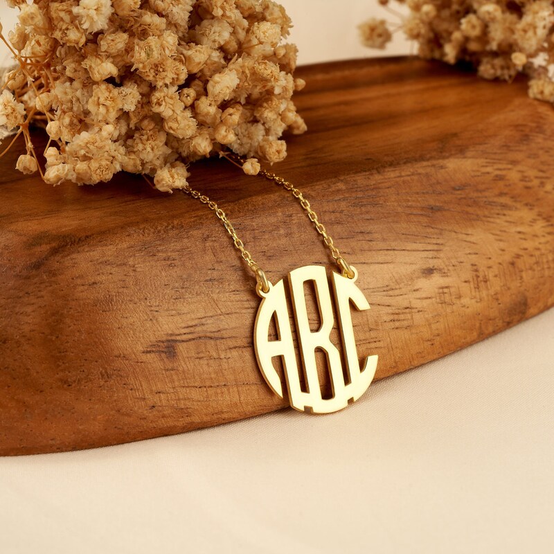 Monogram Necklace - Etsy