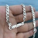 Sterling Silver Name Necklace: Personalized Thick Chain, Custom Jewelry ...
