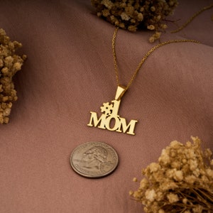 Sterling Silver Number 1 Mom Pendant Necklace - Etsy