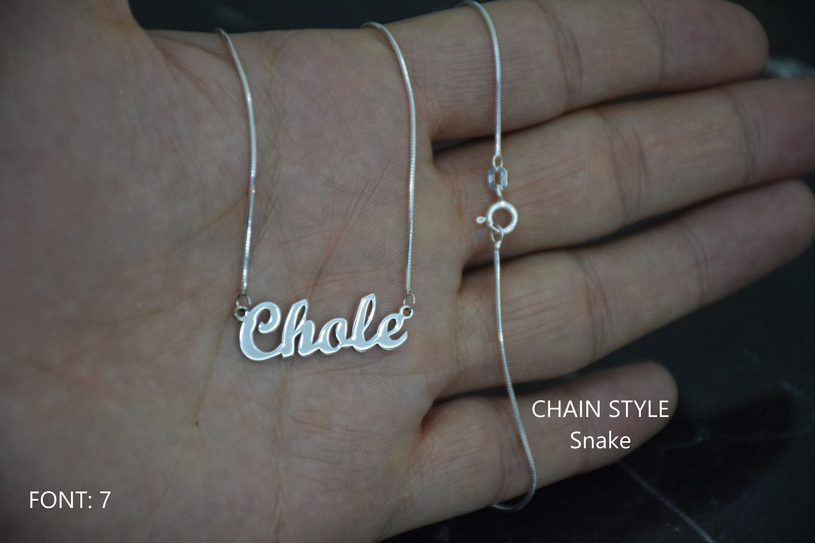 Solid Silver Personalized Name Necklace Personalized Gifts - Etsy