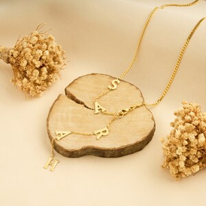 Gold Plated Lariat Name Necklace With Curb Chain, Y Necklace ...