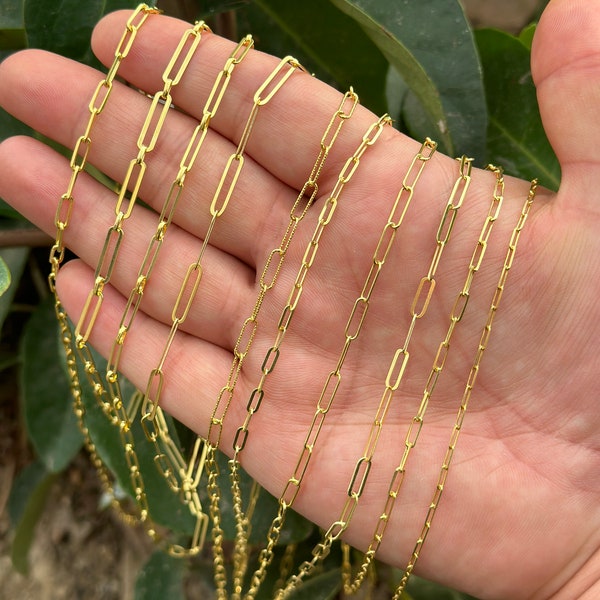 Gold Paper Clip Necklace - Etsy
