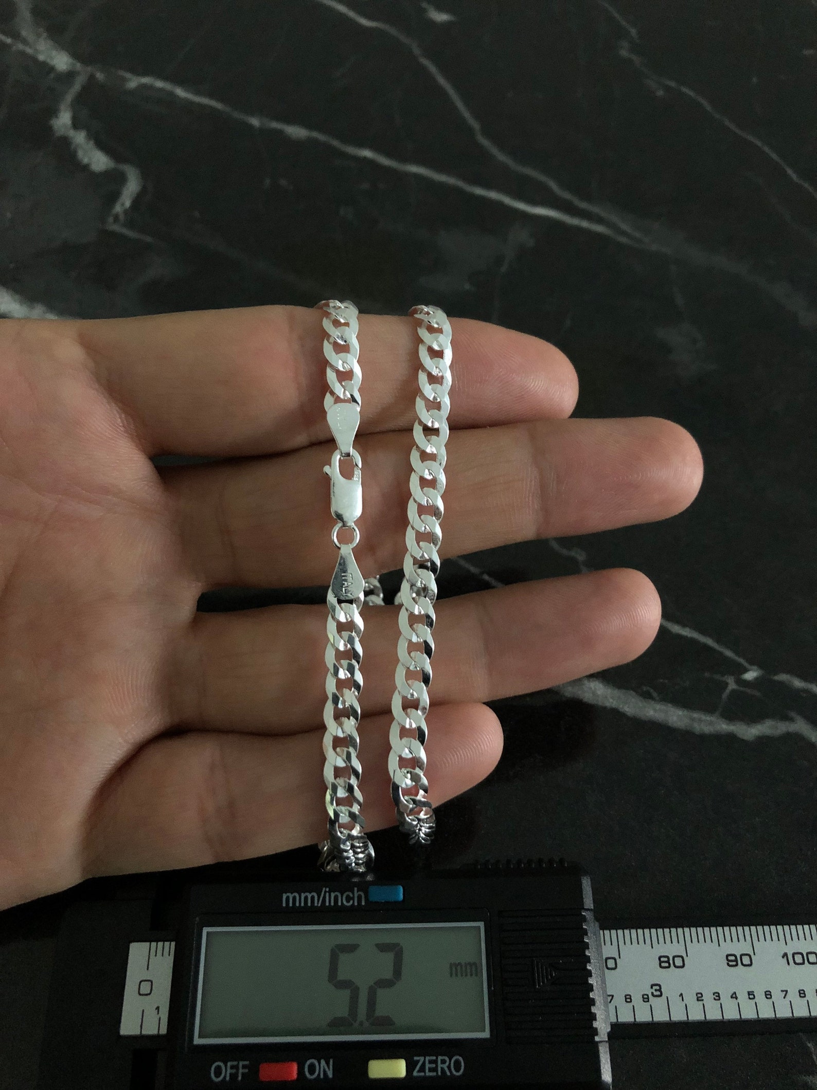 Solid 925 Sterling Silver Curb Chain Necklace Solid Curb Link - Etsy