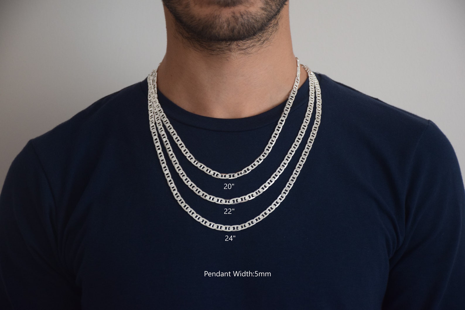 Mariner Chains 925 Sterling Silver Mens and Women Flat Mariner - Etsy