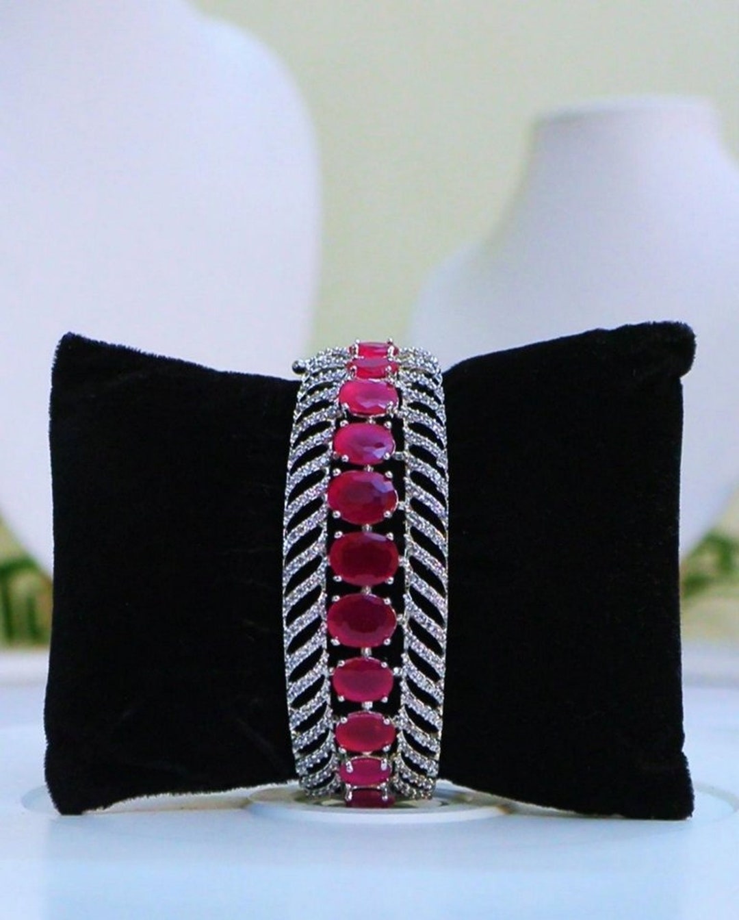 CZ/AD Bracelet/american Diamond Bracelet/indian Cz Diamond Kada/cubic ...