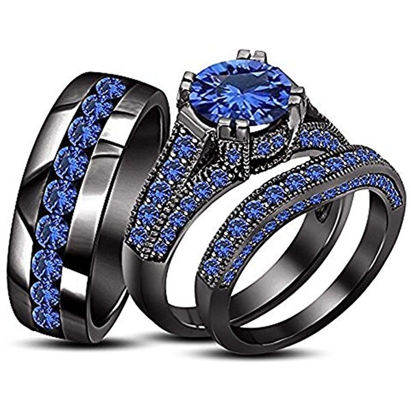 Engagement Trio Ring Set - Etsy