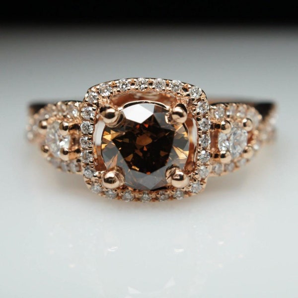Brown Diamond Ring - Etsy