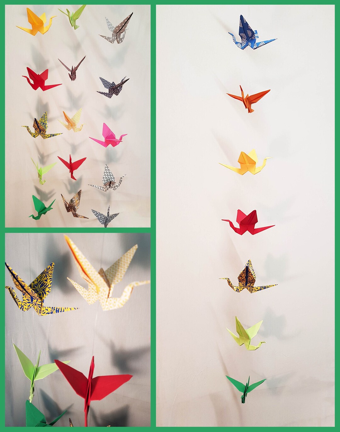 Origami Crane Chains Wind Chime Paper Birds - Etsy