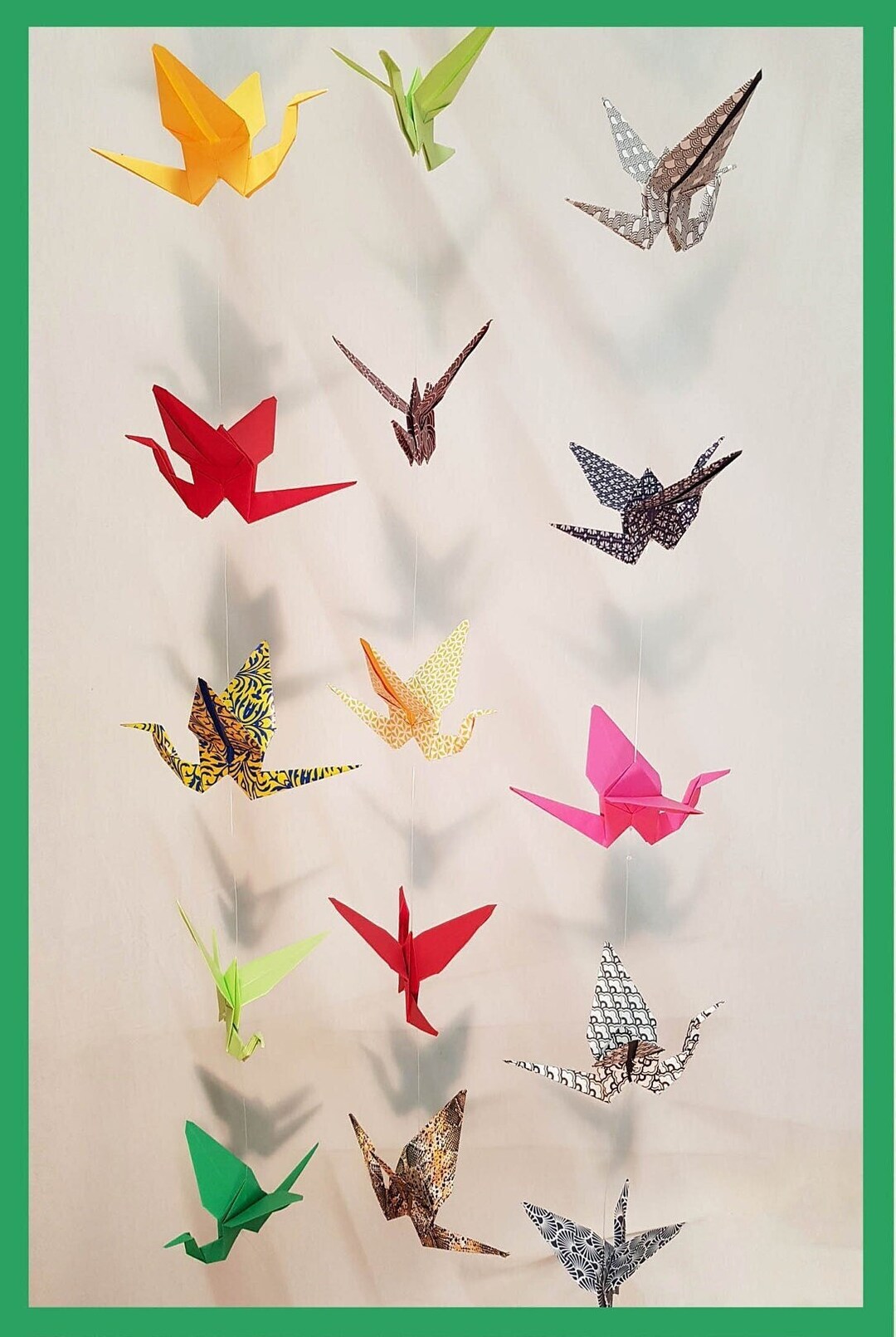 Origami Crane Window Decoration Wind Chime - Etsy