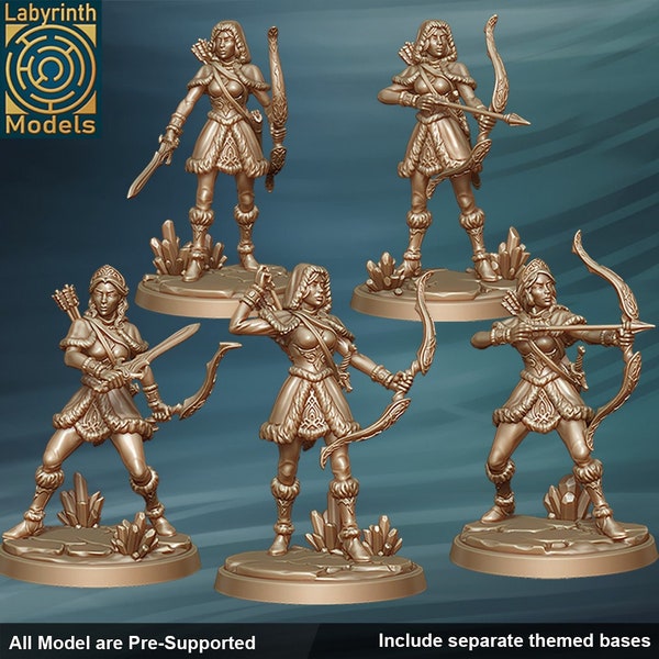 28mm Female Archers - Etsy