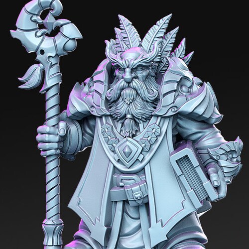 Dnd Male Dwarf Wizard Mini Tabletop RPG Miniature D&D - Etsy