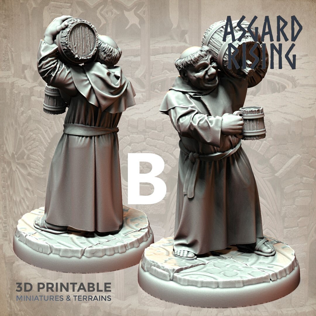 English Monk Dnd Miniature Dnd Tabletop Rpg Mini Dandd Etsy