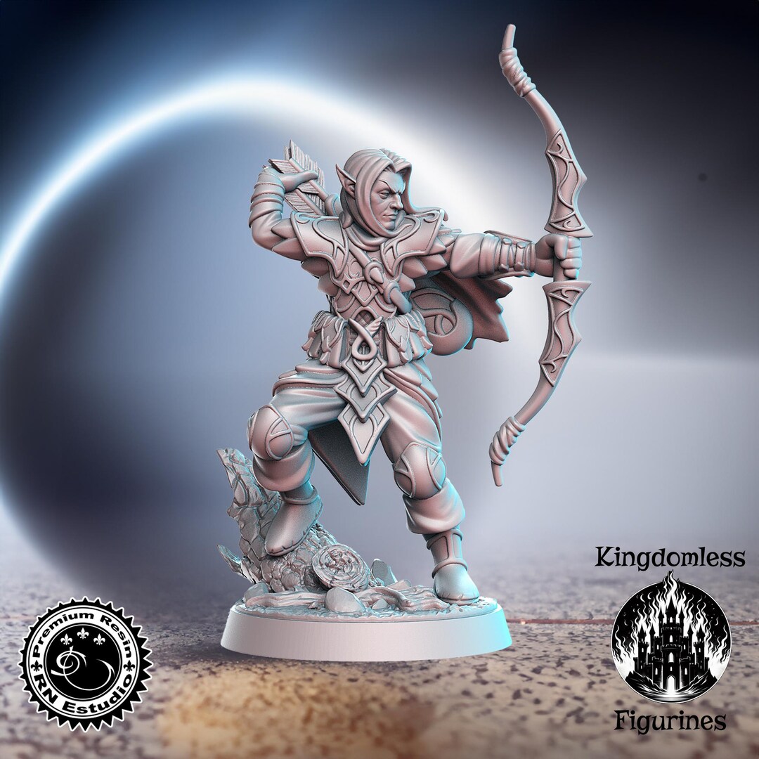High Elf Archer Miniature | Male Elven Ranger, Dnd RPG, RN Estudio - Etsy