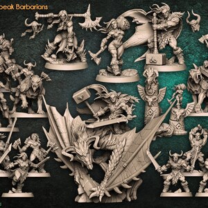 Barbarian Pinup Dnd Miniature | Tabletop RPG Dnd Mini | D&D Figurines ...