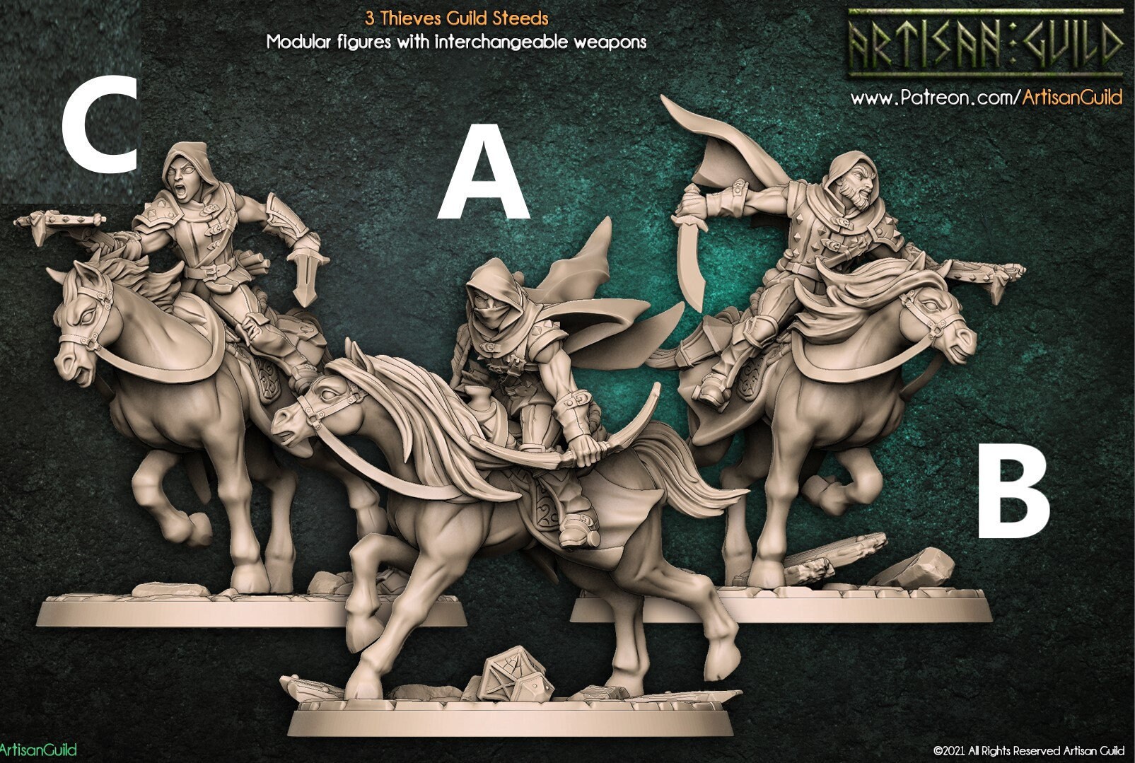 Thief Horse Riders Dnd Miniature Tabletop RPG Dnd Mini D&D - Etsy