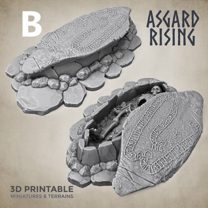 Dnd Viking Burial Crypt Terrain Tabletop RPG Miniature D&D - Etsy