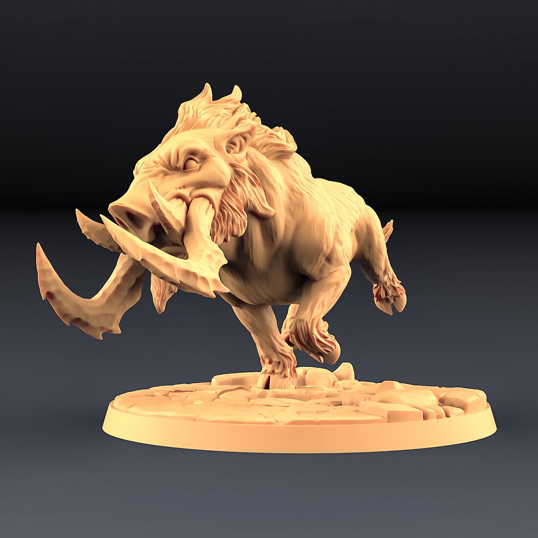 Dwarf Boar Rider Dnd Miniature Tabletop RPG Dnd Mini D&D | Etsy