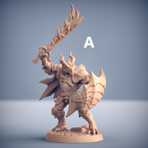 Dnd Dragonkin Warrior Mini | Tabletop RPG Miniature | D&D Figurines ...