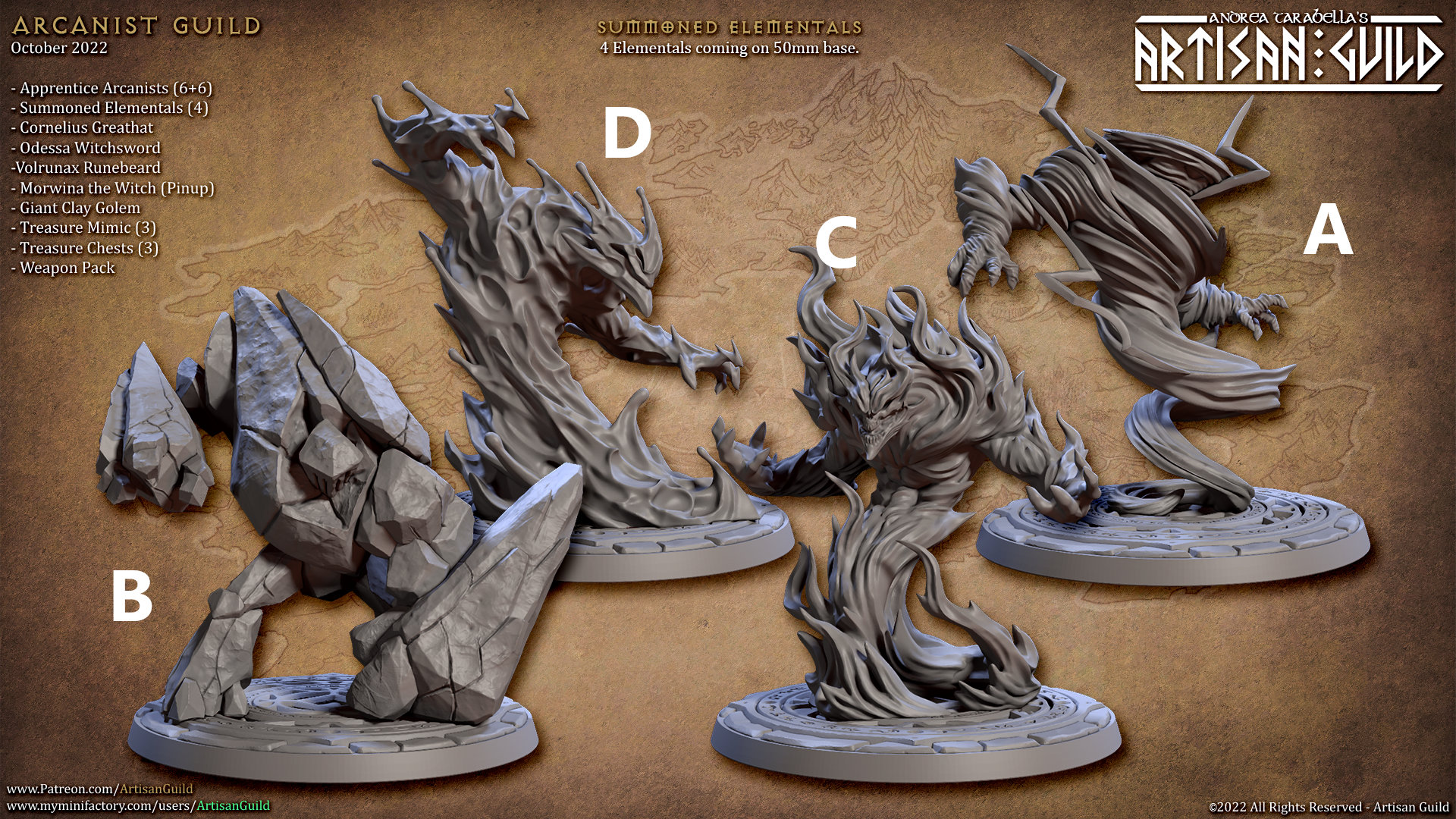 Summoned Elementals Dnd Miniature Tabletop RPG Dnd Mini - Etsy