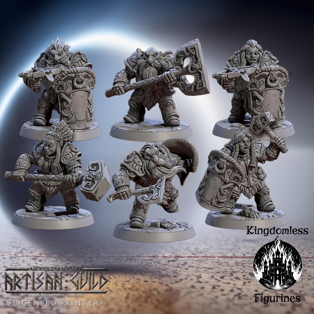 Dwarven Warrior Defenders Miniature | Artisan Guild RPG Mini - Etsy