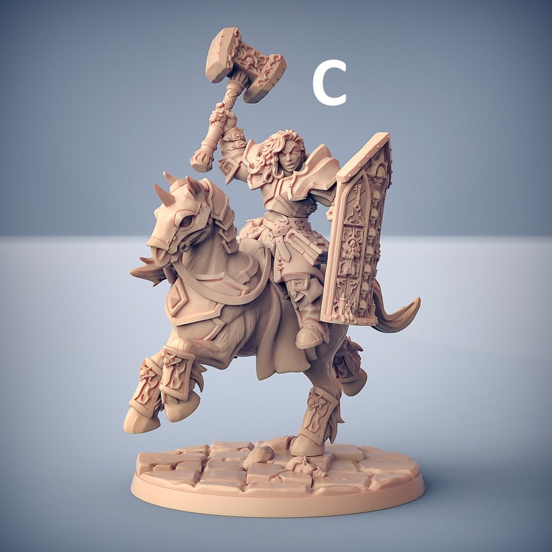 Mounted Paladin Dnd Miniature Tabletop RPG Dnd Mini D&D - Etsy