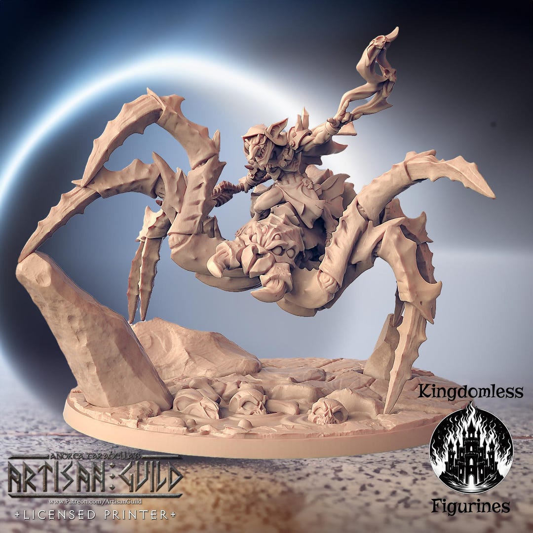 Goblin Spider Rider Dnd Miniature | Tabletop RPG Mini | D&D Figurines ...