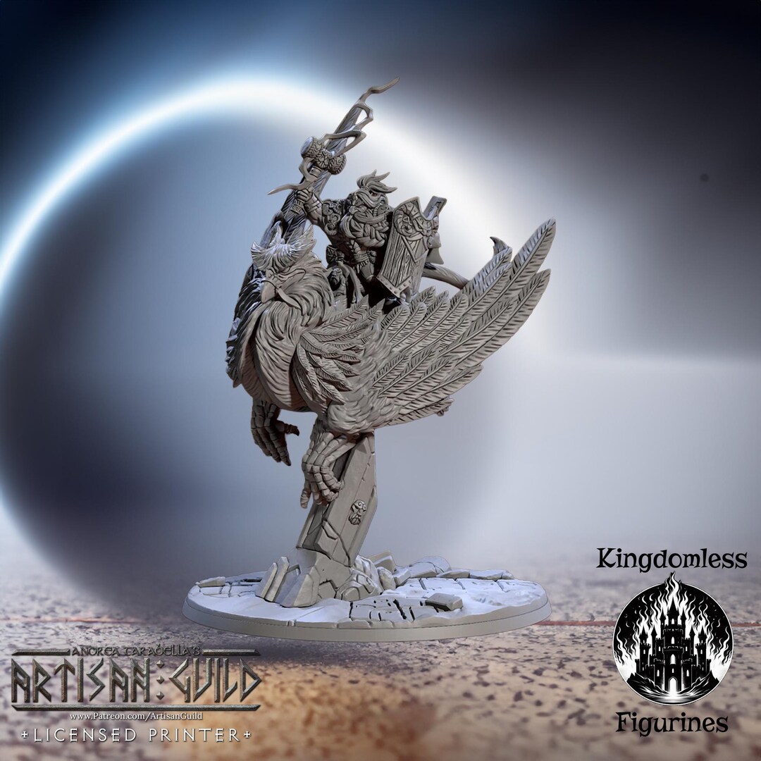 Dwarven Champion Gryphon Rider Miniature | Artisan Guild Dnd RPG - Etsy
