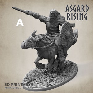 Viking Horse Rider Mini | Dnd Tabletop RPG Miniature | D&D Figurines ...