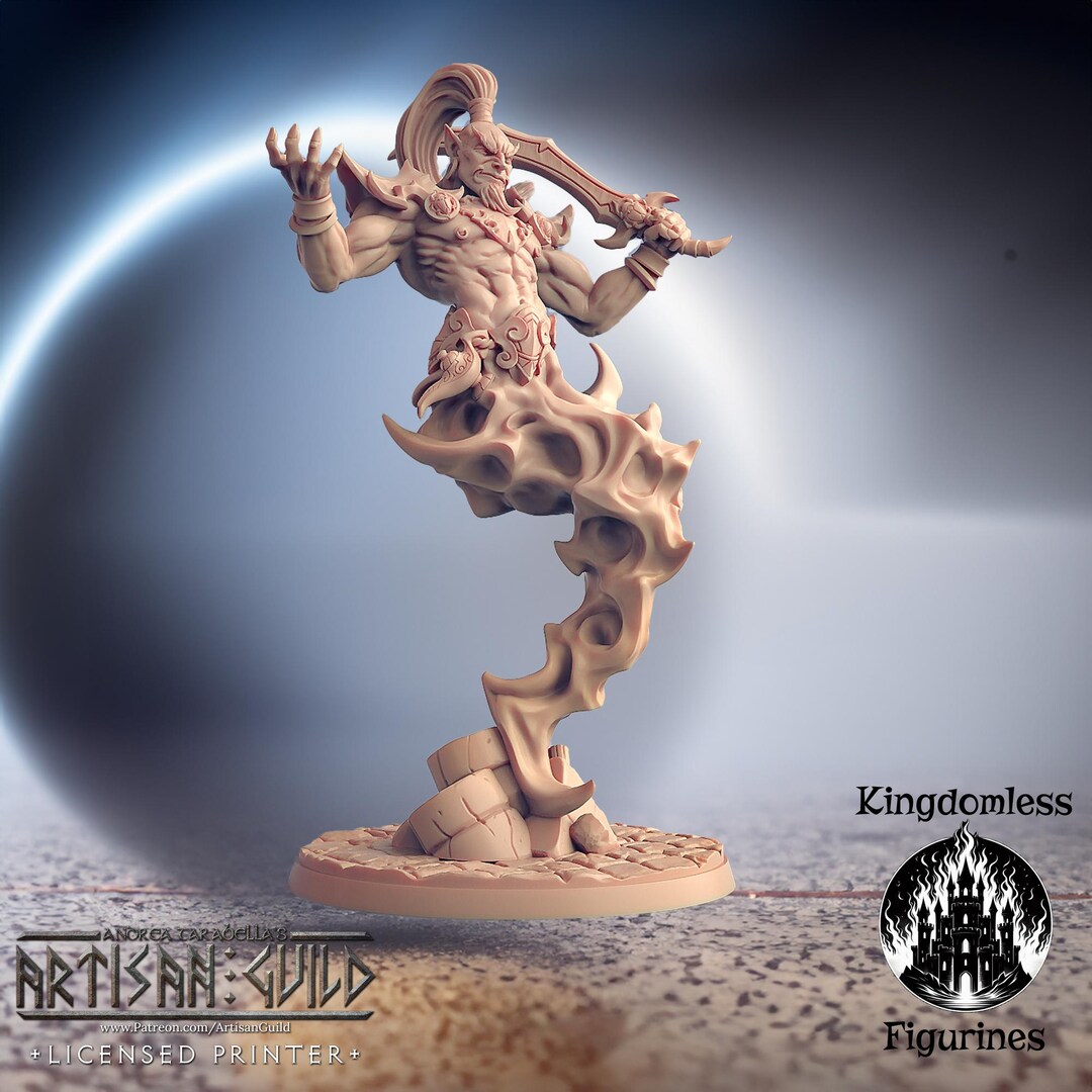 Dnd Djinn Male Mini | Genie | Tabletop RPG Miniature | D&D Figurines ...