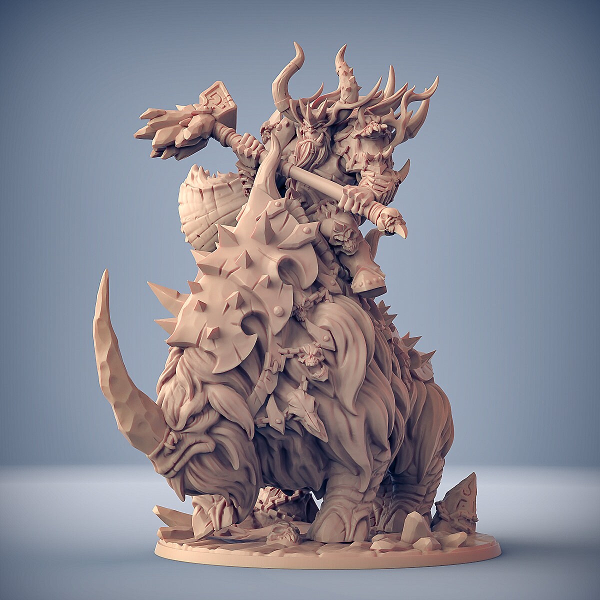 Ogre Champion Rhino Rider Mini Dnd Tabletop RPG Miniature | Etsy