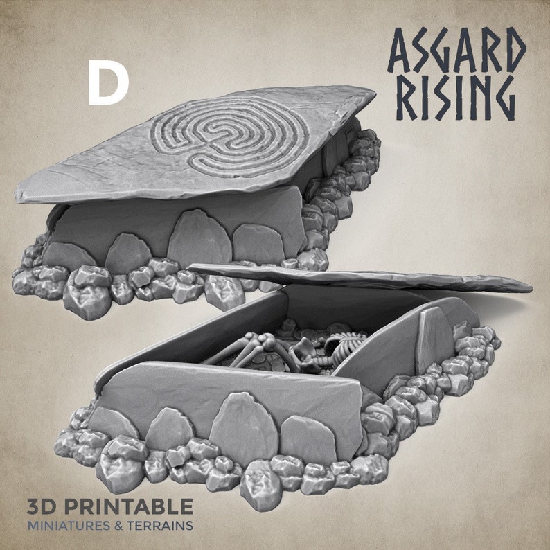 Dnd Viking Burial Crypt Terrain Tabletop RPG Miniature D&D - Etsy