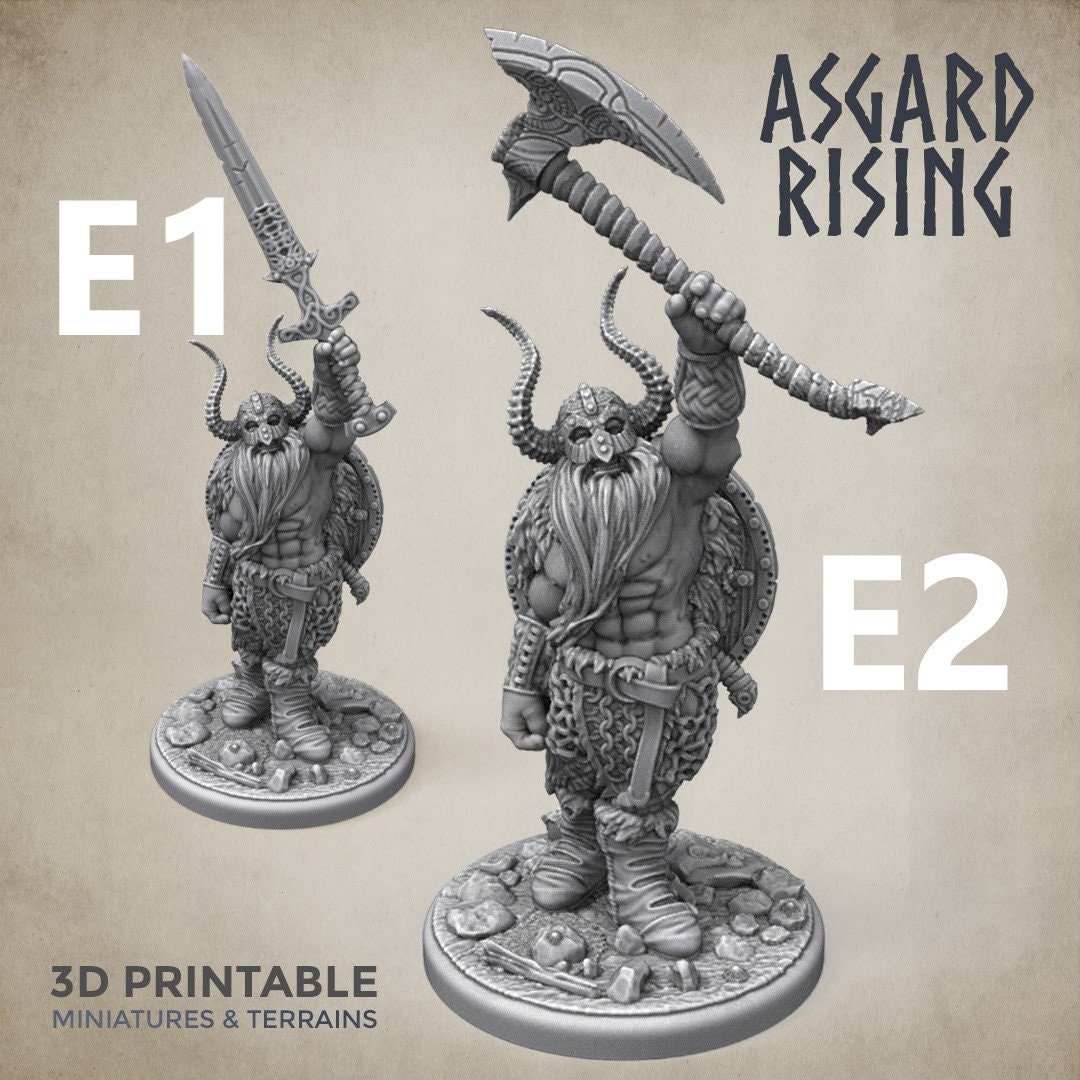 Viking Shieldmen DND Miniature DnD Tabletop RPG Mini D&D | Etsy