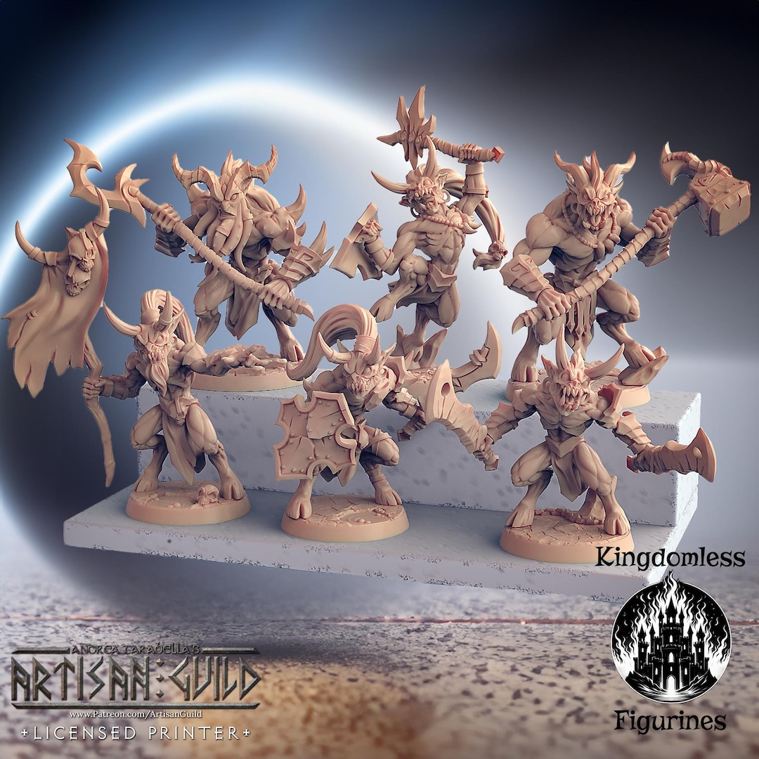 Modular Abyss Demon Warriors | Dnd Miniatures, Artisan Guild - Etsy