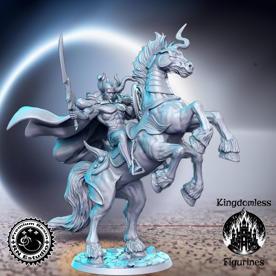 Mounted Demon Knight Dnd Miniature | Tabletop RPG Dnd Mini | D&D ...