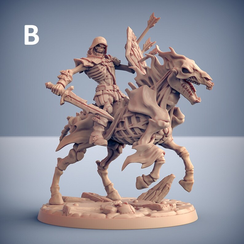 Undead Skeleton Horse Rider Dnd Miniature Tabletop RPG Mini - Etsy