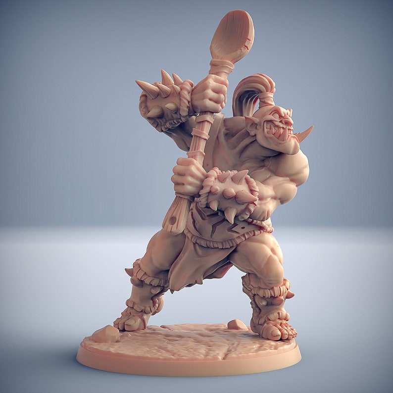 Ogre Fighting Cook Dnd Miniature Tabletop RPG Dnd Mini D&D - Etsy
