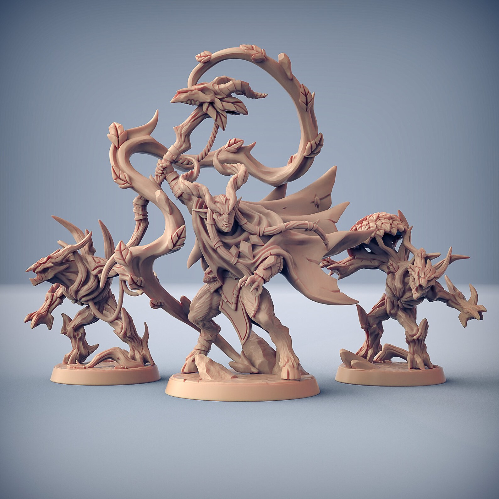 Satyr Druid Dnd Miniature Tabletop Rpg Dnd Mini Dandd Etsy