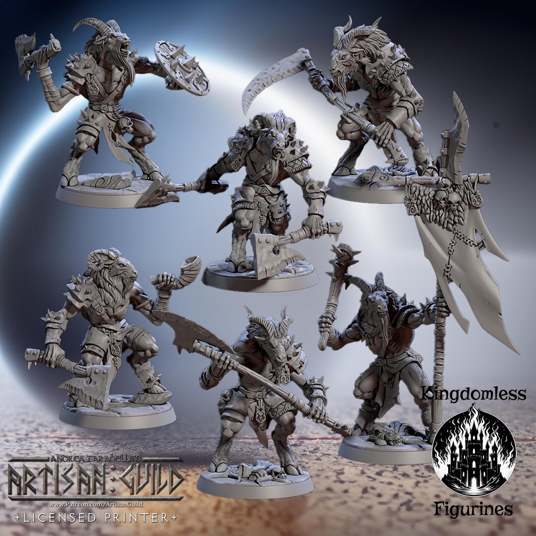 Goatfolk Warriors Dnd Miniature, Tabletop RPG Dnd Mini, D&D Figurines ...