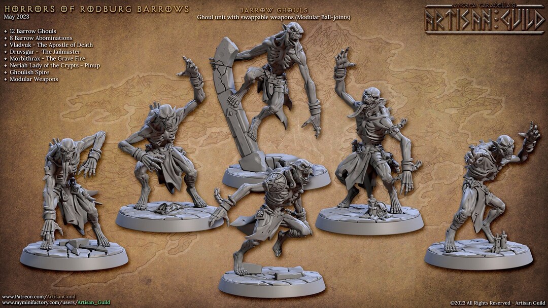 Ghoul Army Dnd Miniature | Tabletop RPG Dnd Mini | D&D Figurines for ...