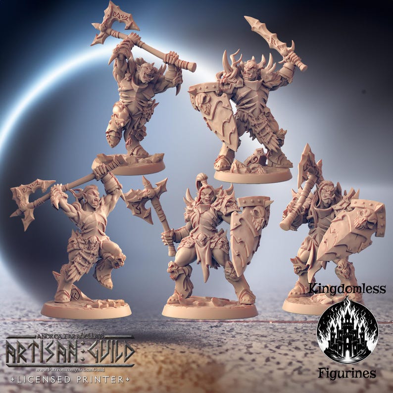 Frostmetal Orc Warrior Miniature | Artisan Guild Dnd RPG Figure - Etsy