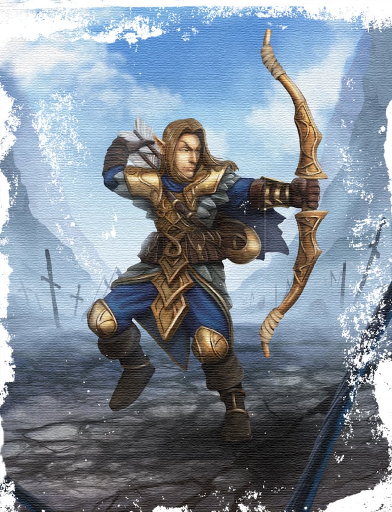 High Elf Archer Miniature | Male Elven Ranger, Dnd RPG, RN Estudio - Etsy
