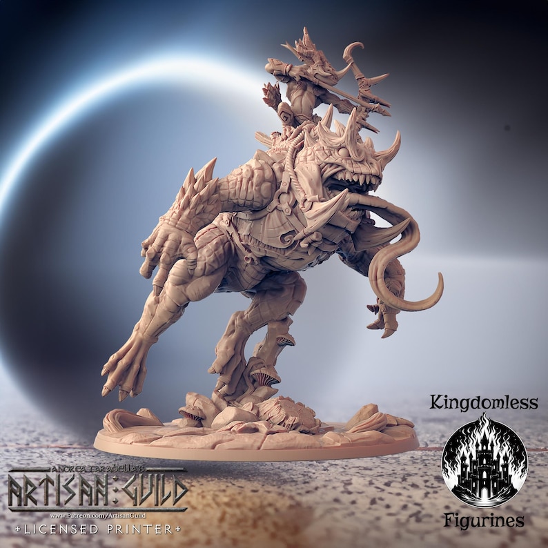 Swamp Demon Frog Rider Miniature | Artisan Guild, Dnd Tabletop RPG - Etsy