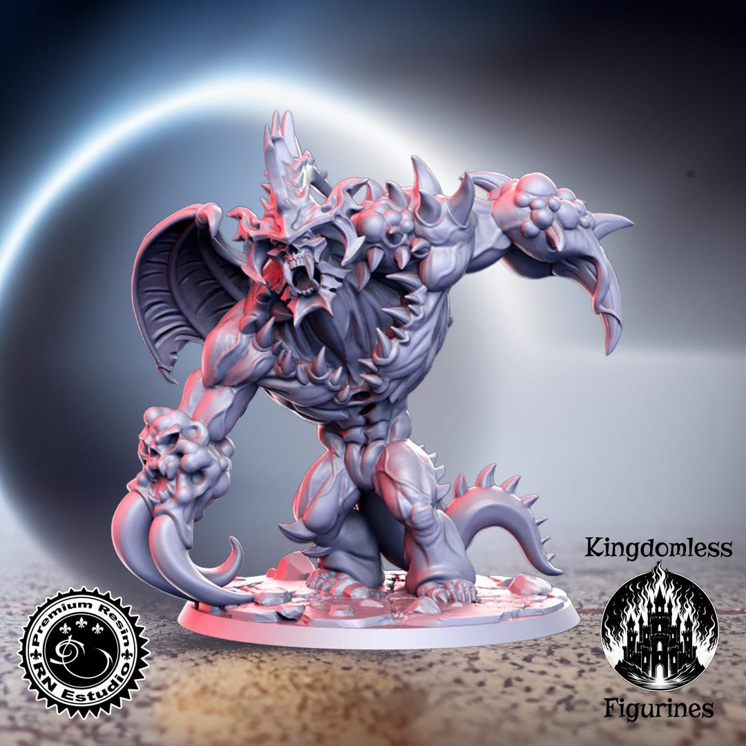 Abyss Demon Boss Dnd Miniature | Dnd Tabletop RPG Mini | D&D Figurines ...