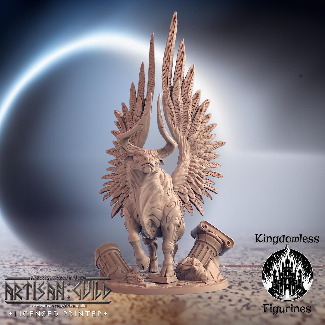Winged Minotaur God Miniature | Artisan Guild Dnd RPG Figurine - Etsy