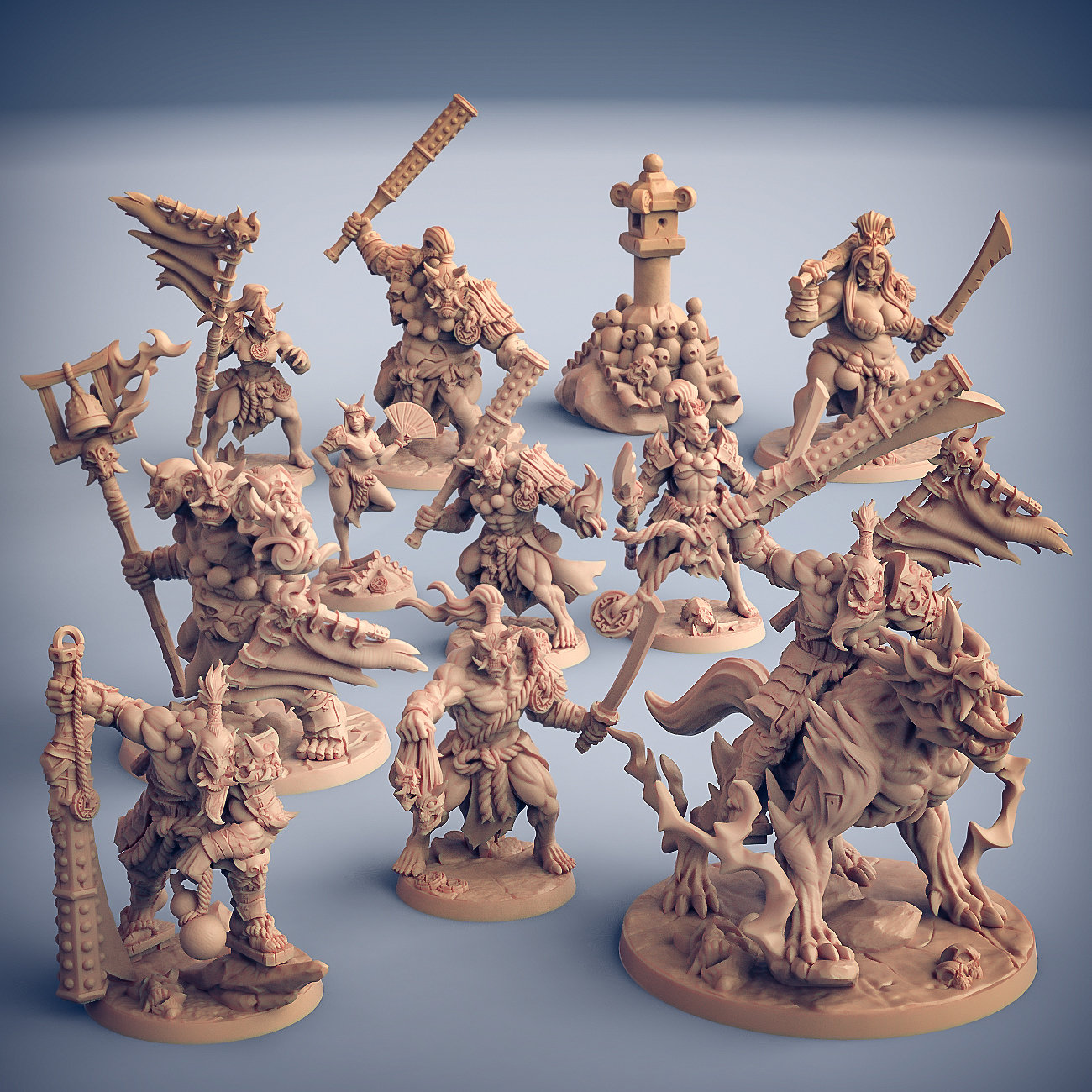 Female Oni Pinup Dnd Miniature Tabletop RPG Dnd Mini D&D - Etsy