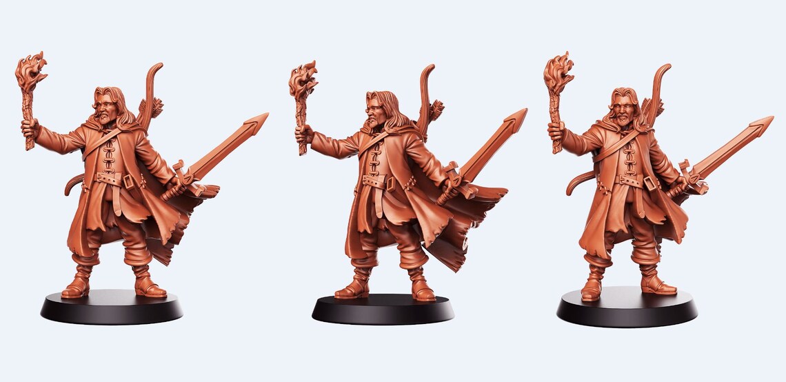 Dnd Human Ranger Mini Tabletop RPG Miniature D&D Figurines - Etsy